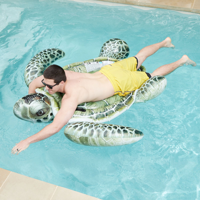Intex Realistic Sea Turtle Inflatable Ride On Pool Float with Handles (4 Pack) | Wayfair